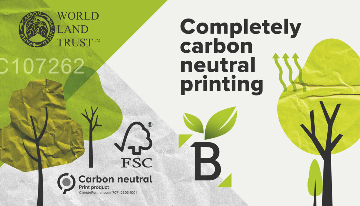 Let us help you achieve completely carbon neutral printing | Brandspace Media